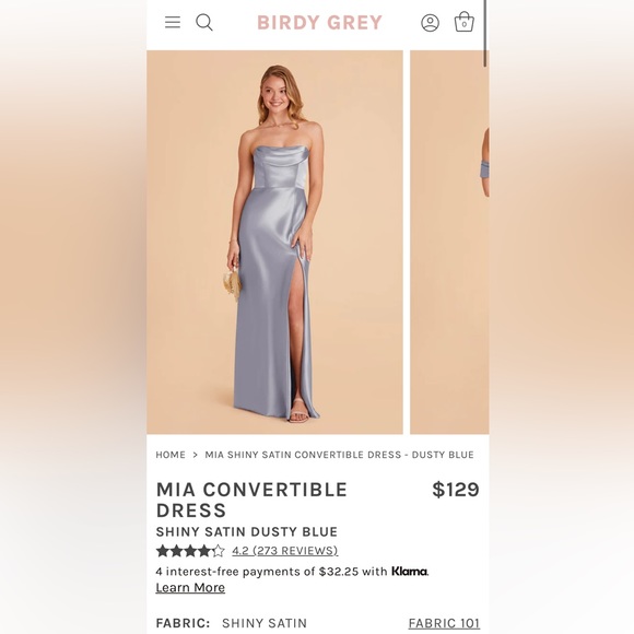 Birdy Grey | Dresses | Birdy Gray Light Dusty Blue Satin Strapless ...